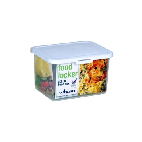 Rectangular Food Locker Box Square Clear/White 2.2L - JB Saeed Home ...