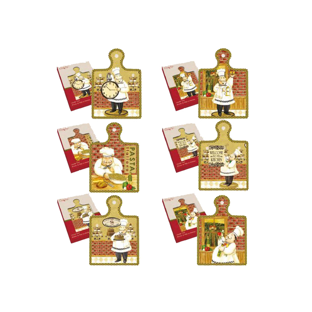 CERAMIC TRIVETS WITH CORK BASE *FUNNY CHEFS* – JB Saeed Home & Hardware
