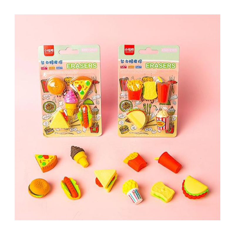 4D Fast-Food Eraser 5Pcs - JB Saeed Home & Hardware
