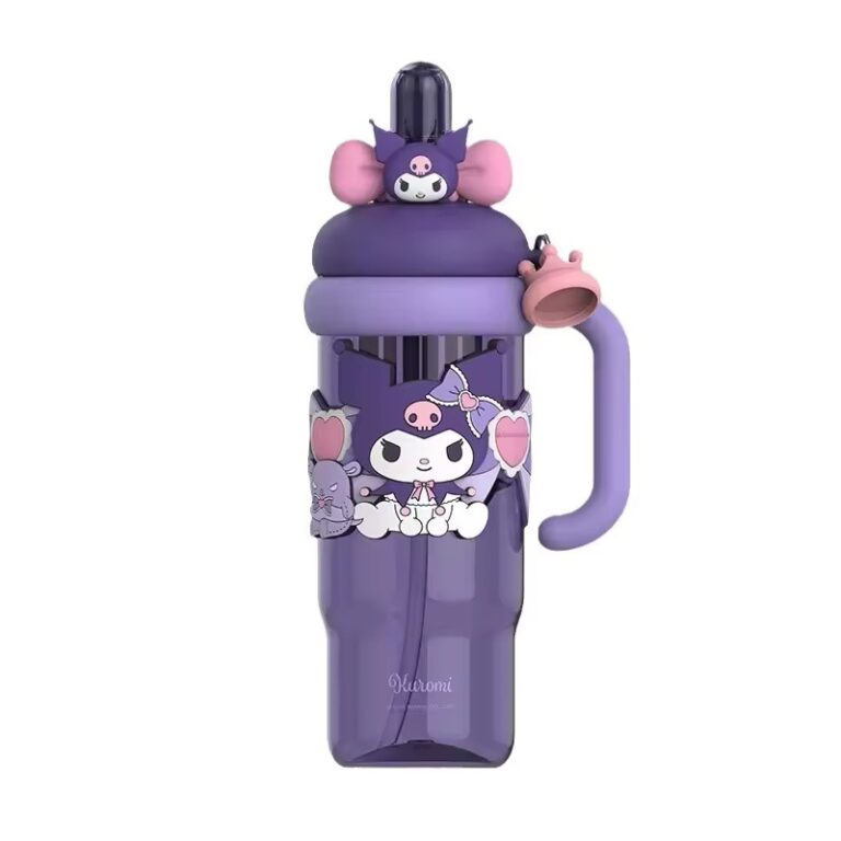 Kuromi Sanrio Girls Straw Cup 1200 ml Anime Water Bottle-Purple - JB ...